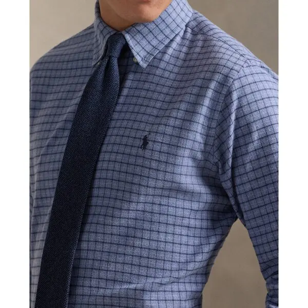 Ralph Lauren Classic Fit Performance Twill Shirt - Blue Heather Multi