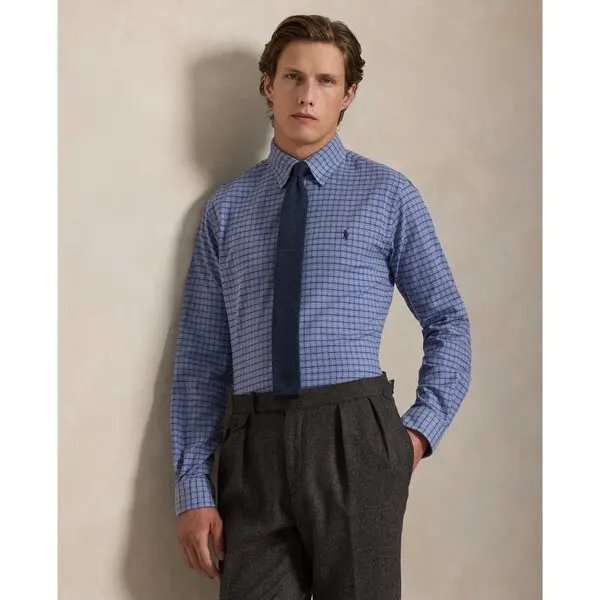 Ralph Lauren Classic Fit Performance Twill Shirt - Blue Heather Multi