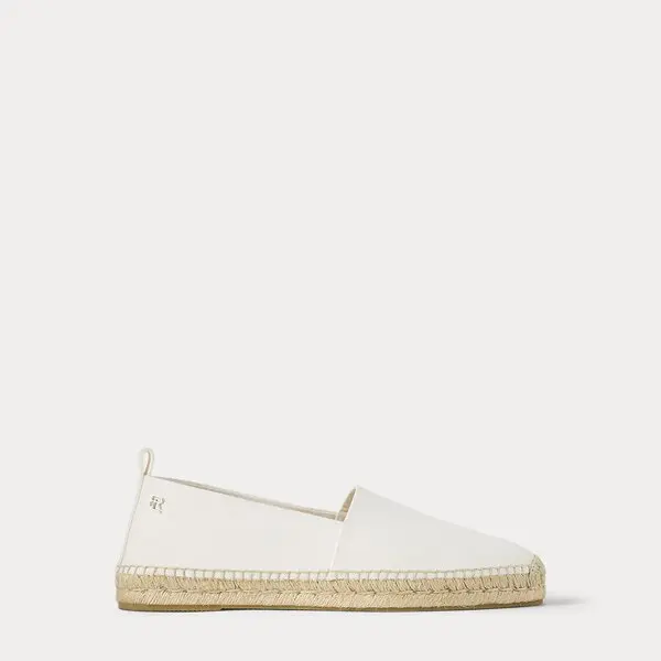 Ralph Lauren Bosworth Linen-silk Espadrille - Cream
