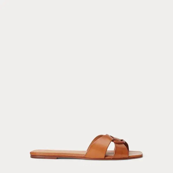 Ralph Lauren Leather O-ring Sandal - Cuoio