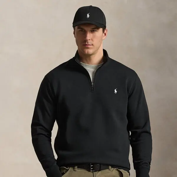 Ralph Lauren Double-knit Quarter-zip Pullover - Polo Black