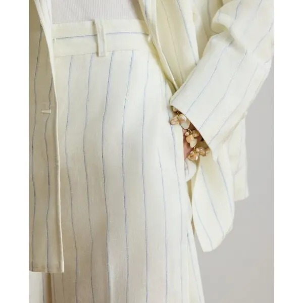 Ralph Lauren Striped Wide-leg Linen Pant