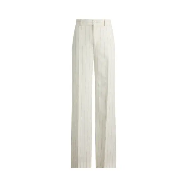 Ralph Lauren Striped Wide-leg Linen Pant