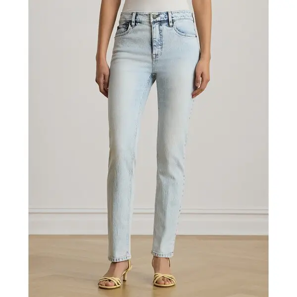 Ralph Lauren High-rise Straight Ankle Jean - Ednah Wash