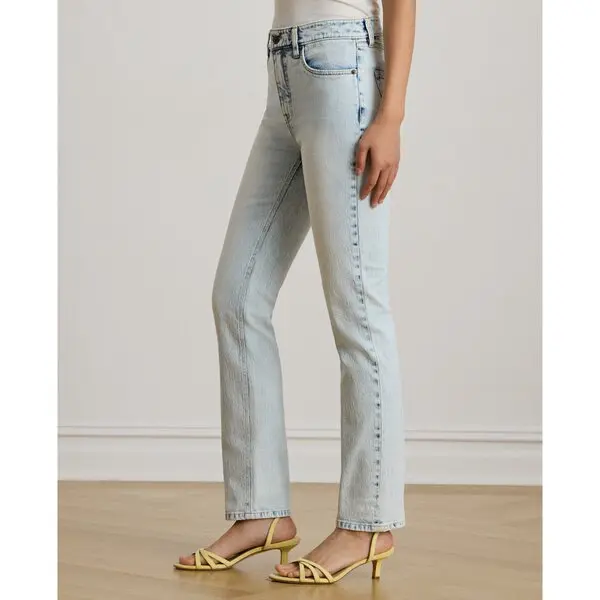 Ralph Lauren High-rise Straight Ankle Jean - Ednah Wash