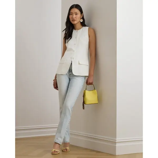 Ralph Lauren High-rise Straight Ankle Jean - Ednah Wash