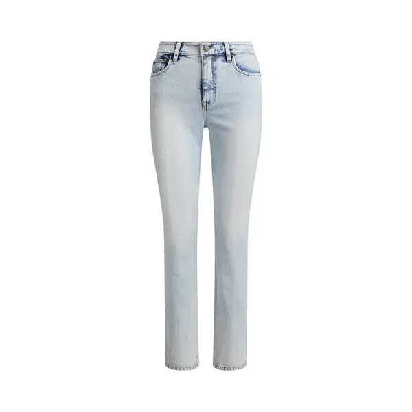 Ralph Lauren High-rise Straight Ankle Jean - Ednah Wash
