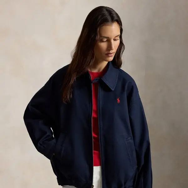 Ralph Lauren Overized Cotton Windbreaker - Lauren Navy