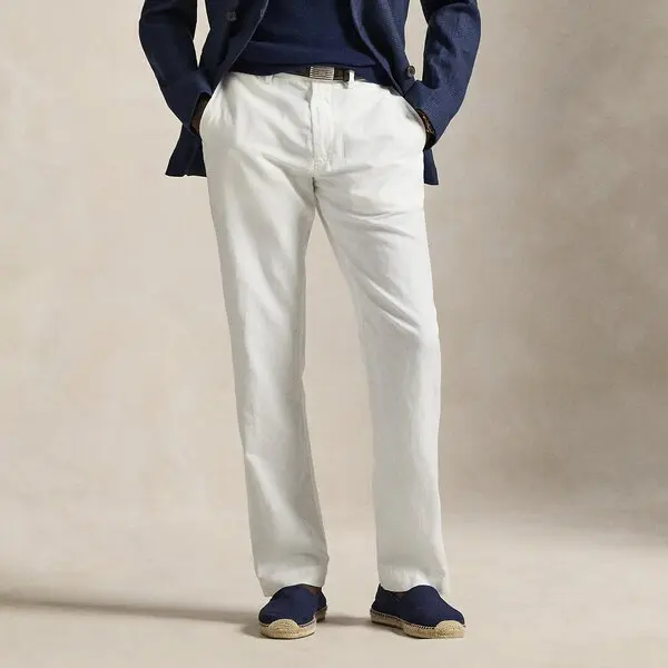 Ralph Lauren Bedford Classic Fit Linen-cotton Pant - White