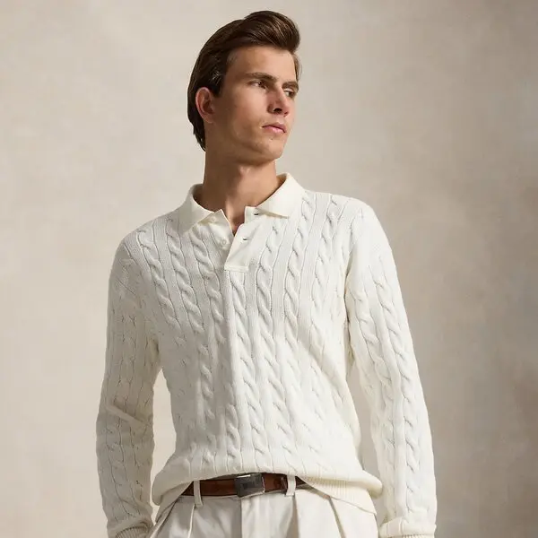 Ralph Lauren Relaxed Fit Cable-knit Cotton Sweater - Nevis