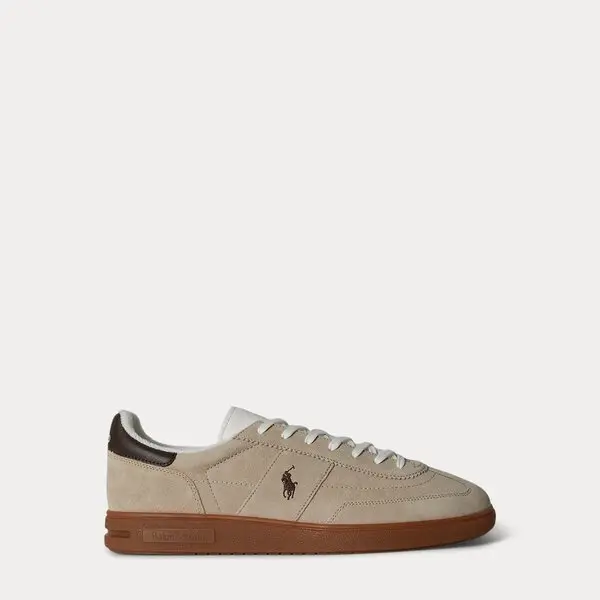 Ralph Lauren Bedford Suede Sneaker - Milkshake/dark Brown