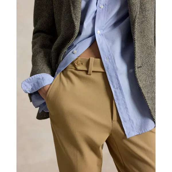 Ralph Lauren Stretch-cotton Blend Slim Pants - Classic Camel