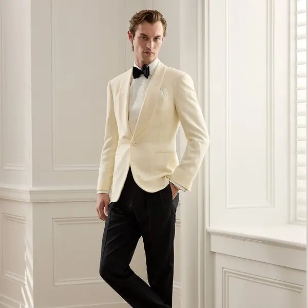 Ralph Lauren Gregory Hand-tailored Tuxedo Trouser - Black