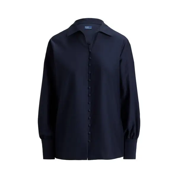 Ralph Lauren Cotton-silk Button Down Shirt - Atlantic