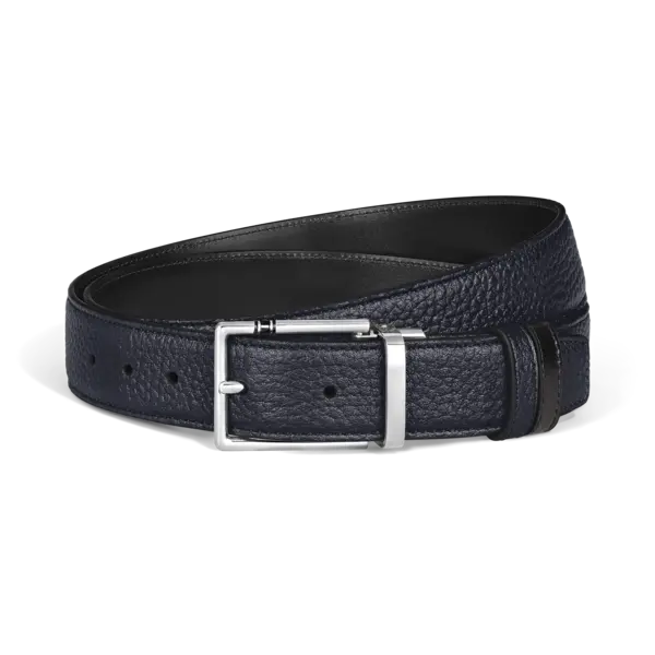 Montblanc Mm Reversible Belt In Grain Leather With Rectangular Meisterstück Buckle - One-color