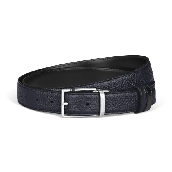 Montblanc Mm Reversible Belt In Grain Leather With Rectangular Meisterstück Buckle - One-color