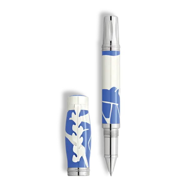 Montblanc Masters Of Art Homage To Henri Matisse Limited Edition 4810 Rollerball - Blue/white