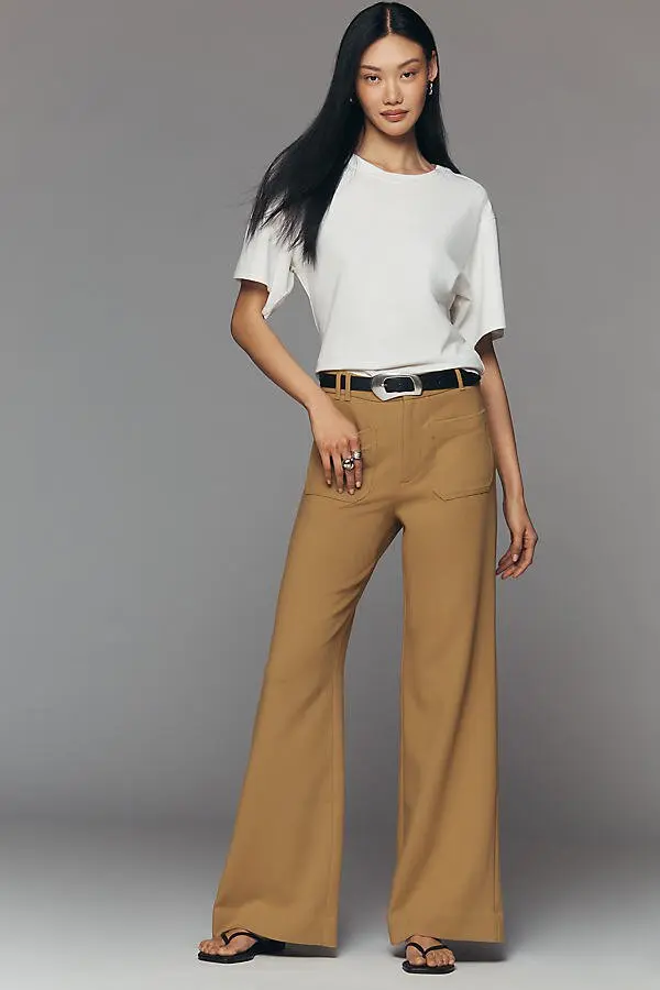 Maeve Wide-leg Trousers - Fennel