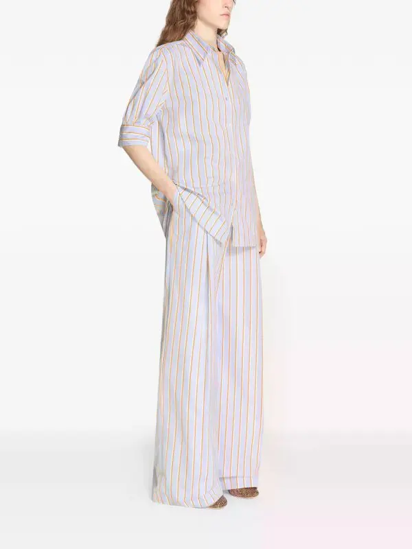 Dries Van Noten Striped Pleated Trousers
