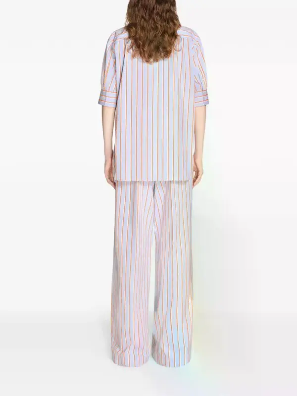Dries Van Noten Striped Pleated Trousers