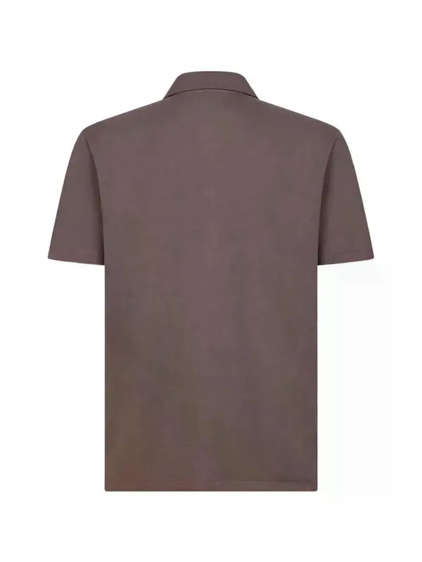 D4.0 Cotton Polo Shirt - Brown