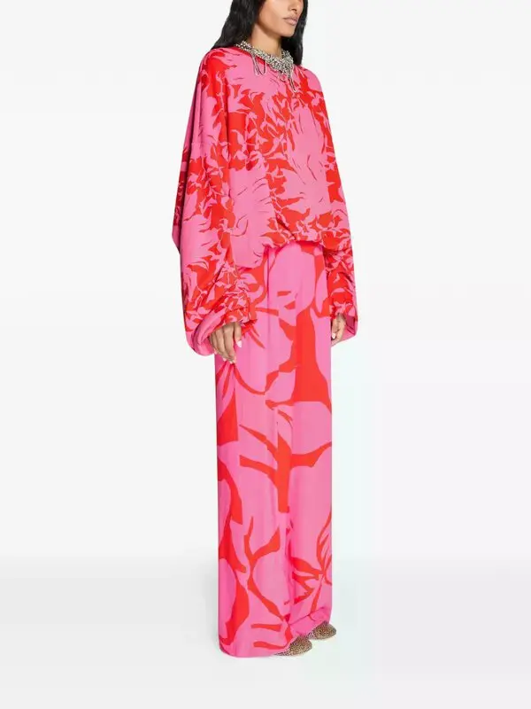 Dries Van Noten Floral Print Tailored Pants