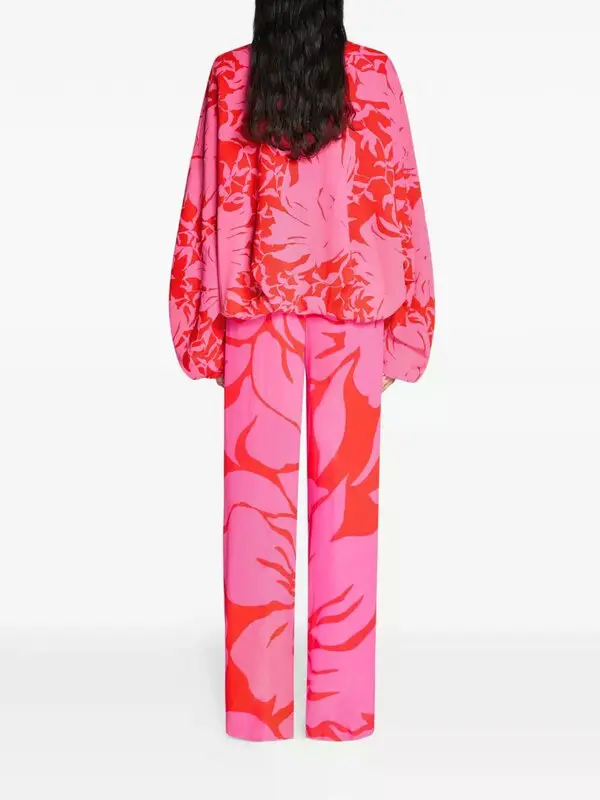 Dries Van Noten Floral Print Tailored Pants