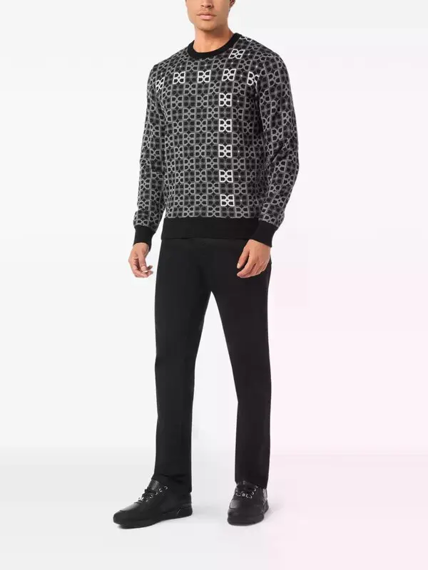 BILLIONAIRE Jacquard-monogram Sweater