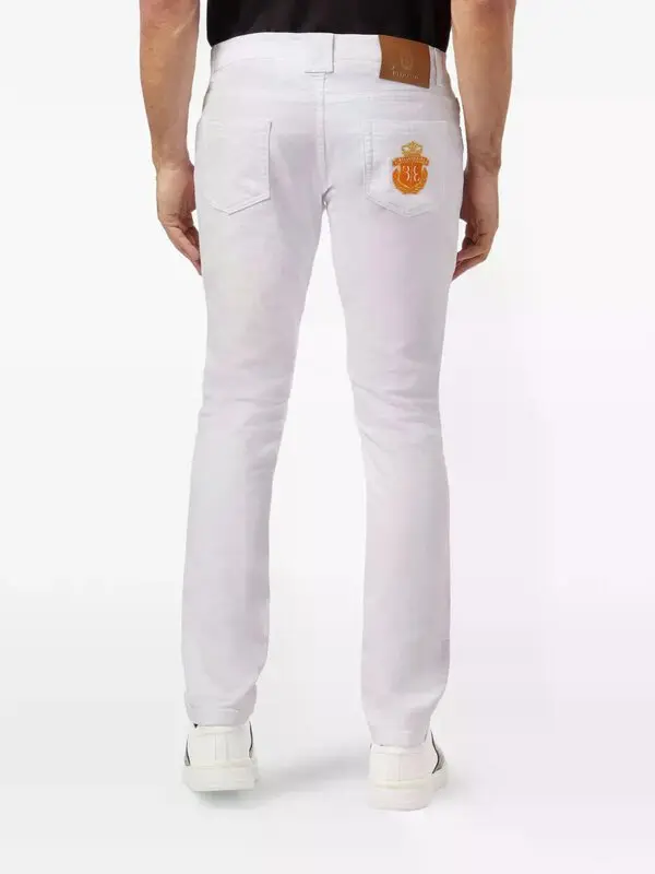 BILLIONAIRE Logo-patch Jeans - White