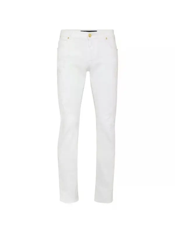BILLIONAIRE Embroidered Straight Leg Jeans