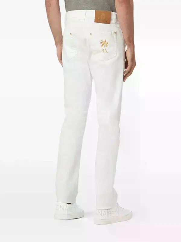 BILLIONAIRE Embroidered Straight Leg Jeans
