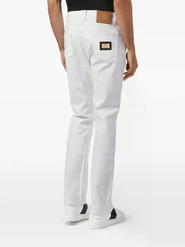 BILLIONAIRE Logo-patch Trousers - White