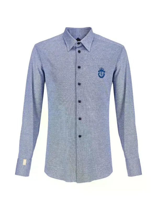 BILLIONAIRE Embroidered Slim Shirt