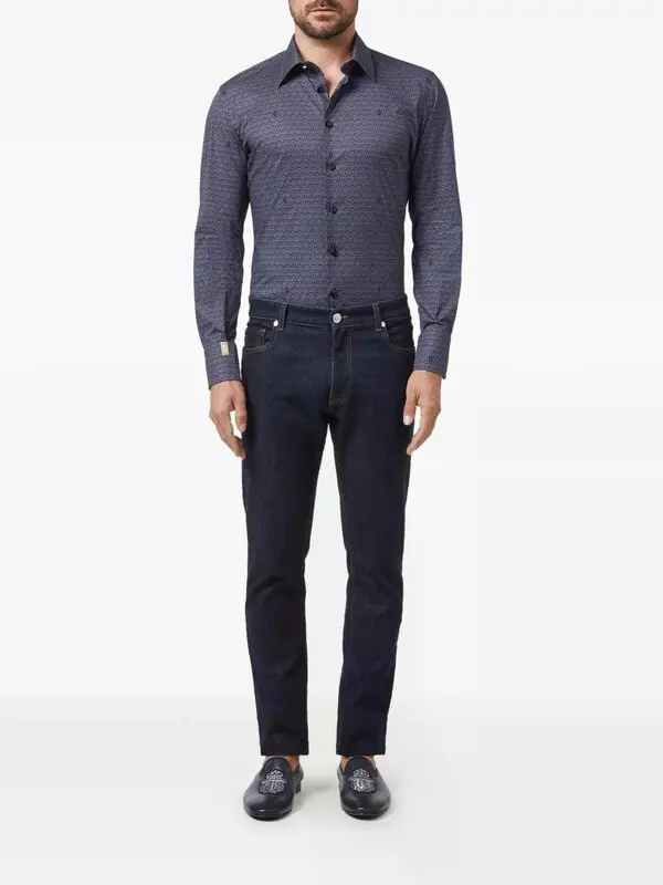 BILLIONAIRE Lion-print Button Shirt