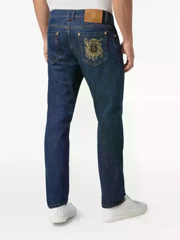 BILLIONAIRE Crest Embroidery Jeans