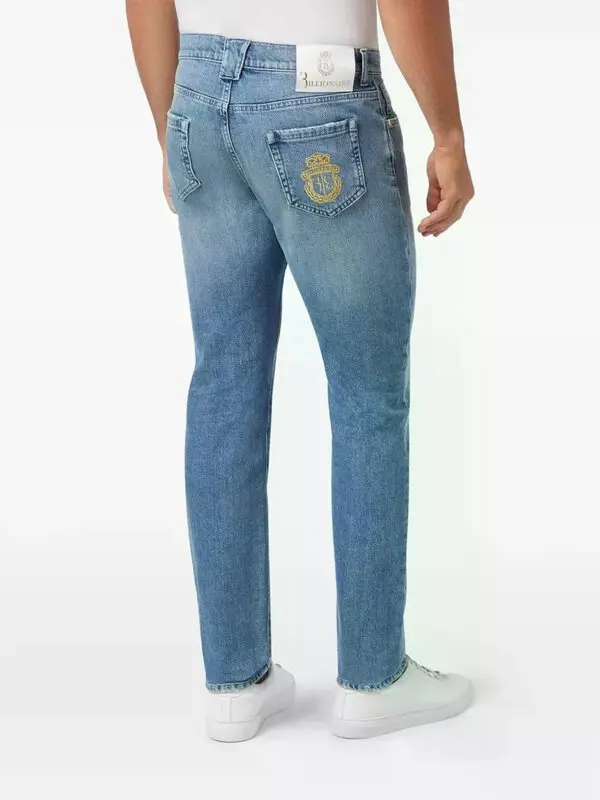 BILLIONAIRE Embroidered Straight Jeans
