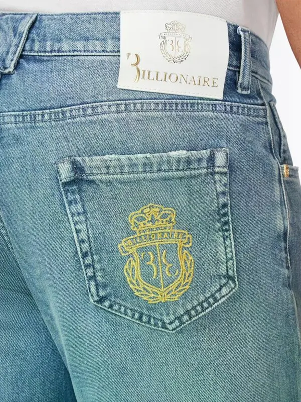 BILLIONAIRE Embroidered Straight Jeans