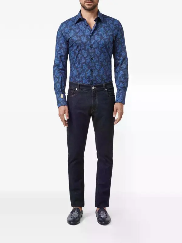 BILLIONAIRE Paisley-print Shirt - Blue