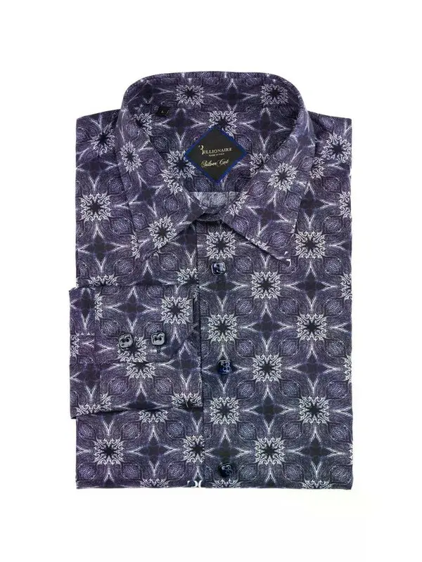 BILLIONAIRE Geometric-print Shirt - Purple