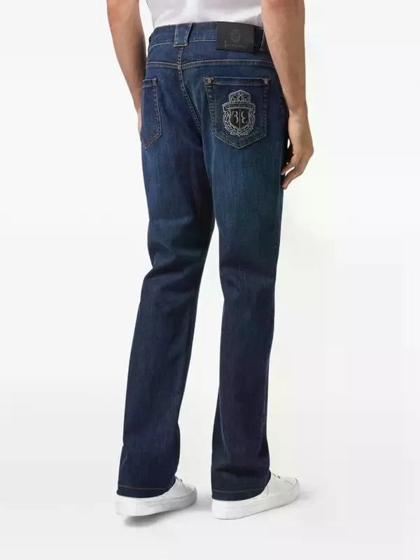 BILLIONAIRE Logo-patch Five-pocket Jeans - Blue