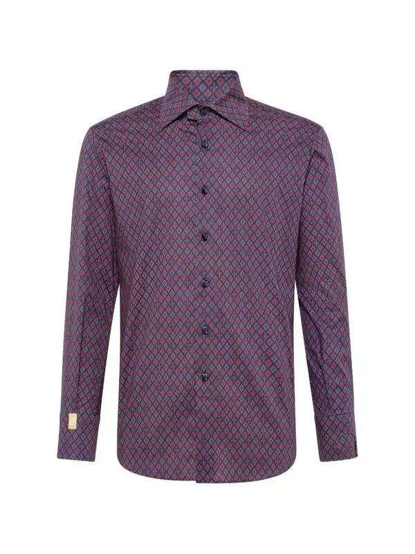 BILLIONAIRE Shirt Silver Cut/flavio Geometric Shirt