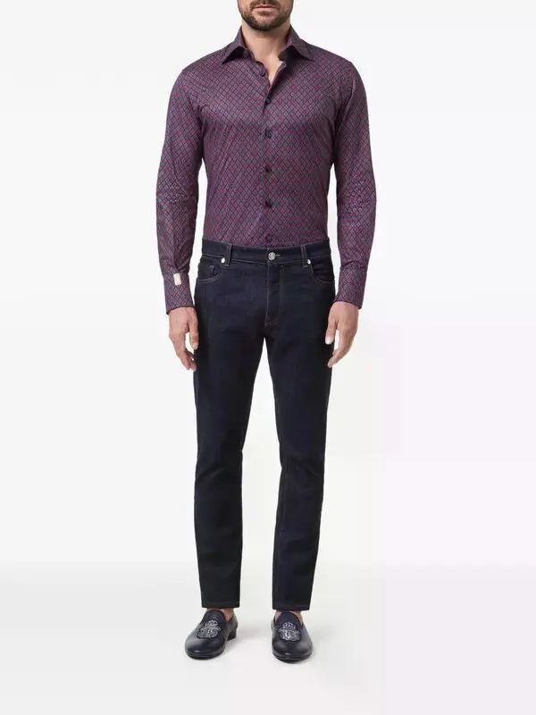 BILLIONAIRE Shirt Silver Cut/flavio Geometric Shirt