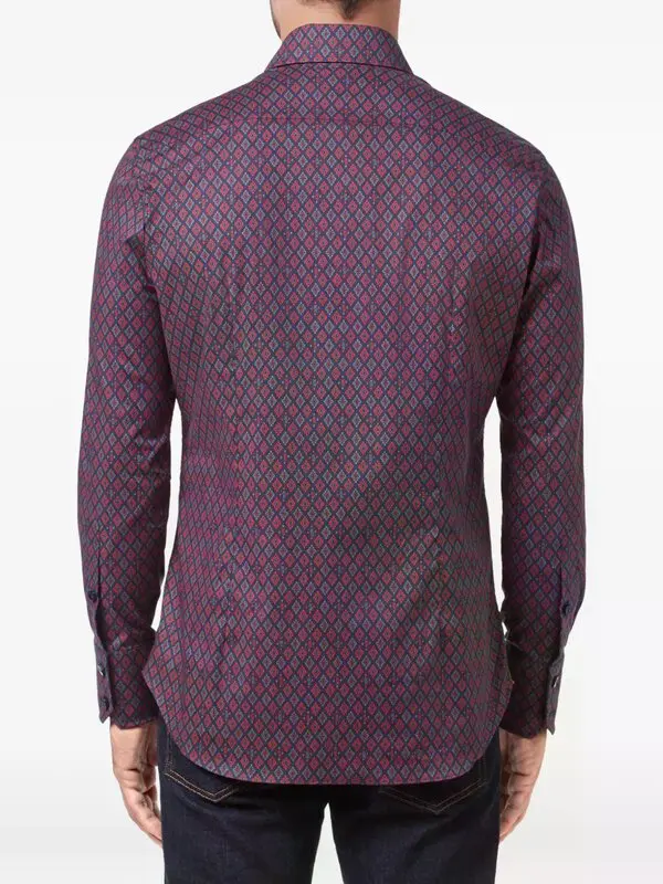 BILLIONAIRE Shirt Silver Cut/flavio Geometric Shirt