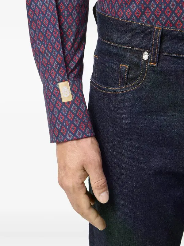 BILLIONAIRE Shirt Silver Cut/flavio Geometric Shirt