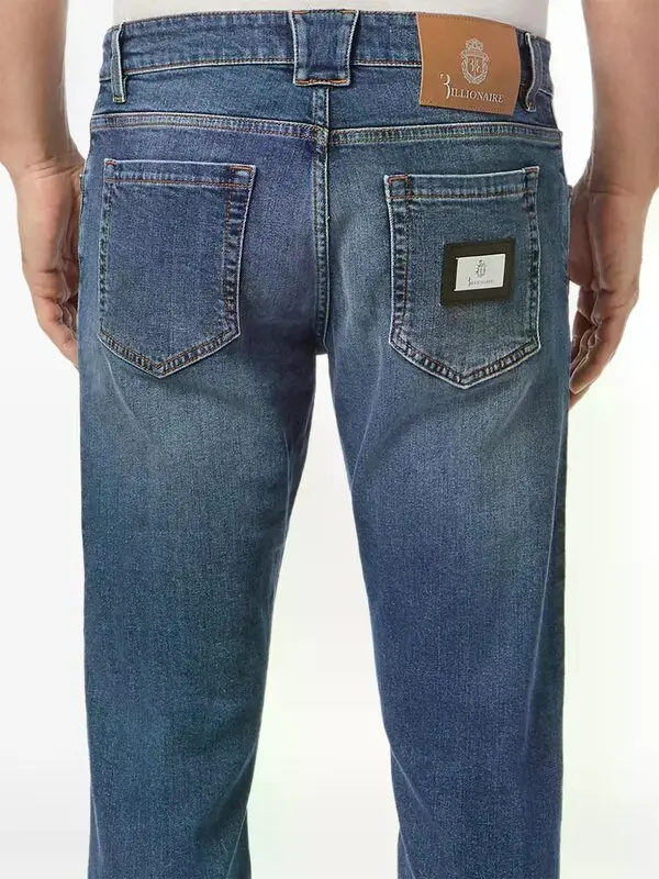 BILLIONAIRE Straight-cut Jeans With Logo Patch