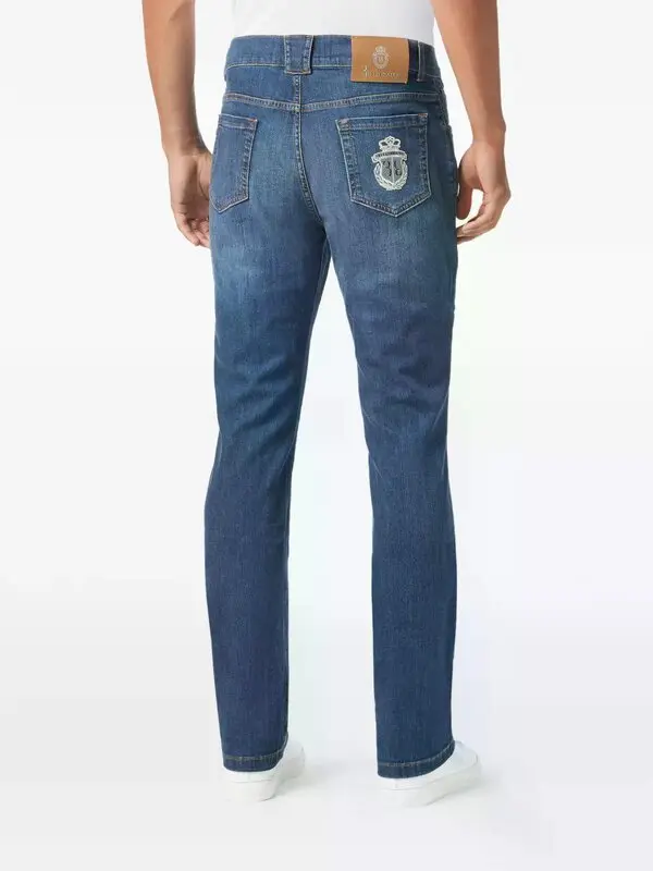 BILLIONAIRE Logo-patch Denim Jeans