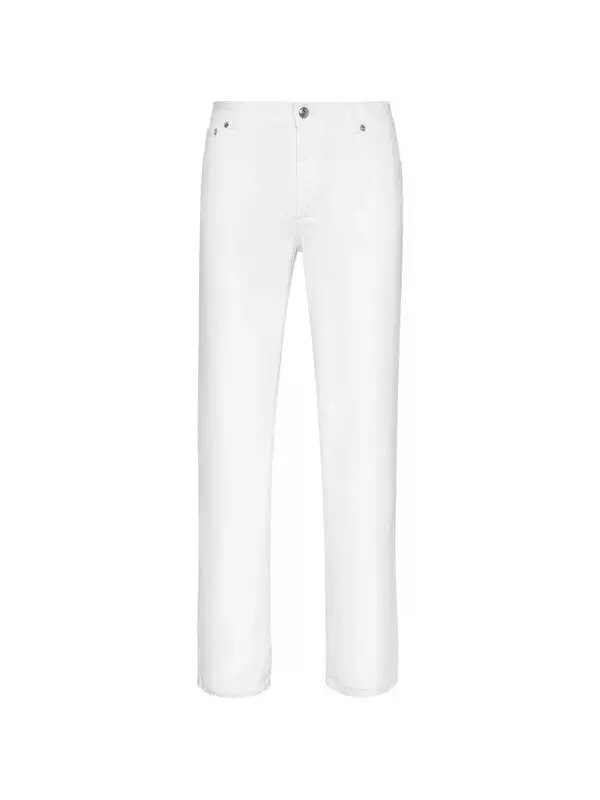 BILLIONAIRE Straight Leg Jeans With Crest Embroidery