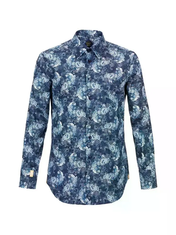 BILLIONAIRE Alberic Floral Button Shirt