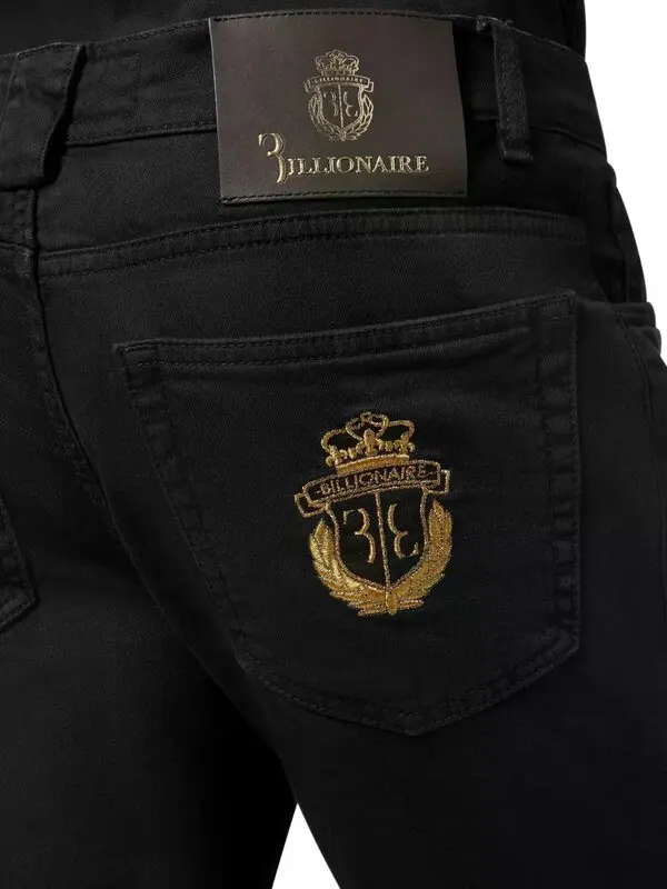 BILLIONAIRE Crest-embroidered Trousers