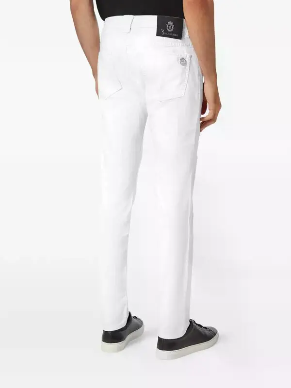 BILLIONAIRE Slim Jeans With Monogram Detailing